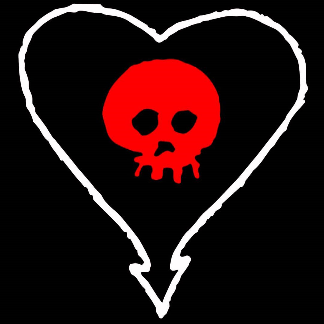 ALKALINE TRIO HEART SKULL Sticker – ASIAN MAN RECORDS